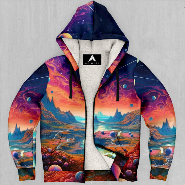 Astral Odyssey Sherpa Hoodie | Fleece Lining Hoodie | Festival Sherpa ...