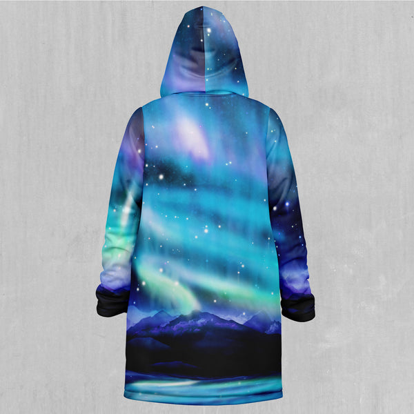 Northern Lights Zip Up Cloak (Black Fur) - Azimuth Clothing
