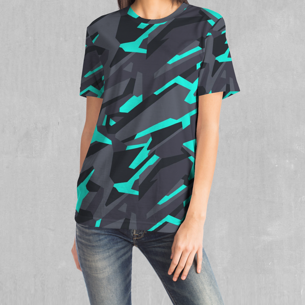 Cyber-Tech Tee | Festival Tee | Rave Tee | Colorful Tee - Azimuth Clothing