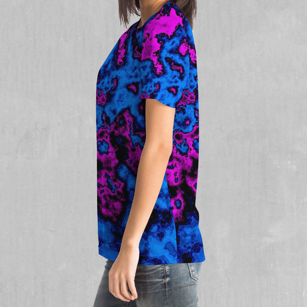 Geocidic Psychedelic Blue/Purple EDM Rave Festival All Over Print Tee ...