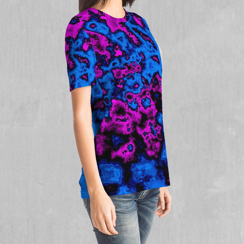 Geocidic Psychedelic Blue/Purple EDM Rave Festival All Over Print Tee ...