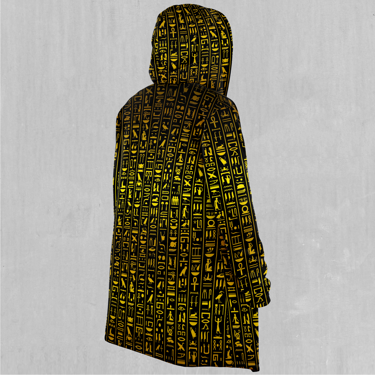 Hieroglyphics Egyptian Glyphs EDM Rave Festival Sherpa Lined Cloak ...