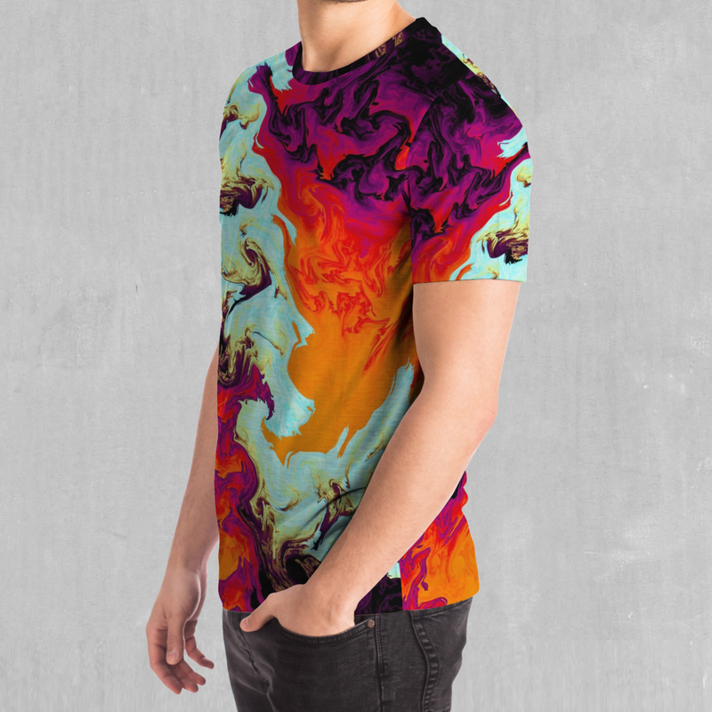 Lava Bath Tee | Festival Tee | Rave Tee | Colorful Tee - Azimuth Clothing